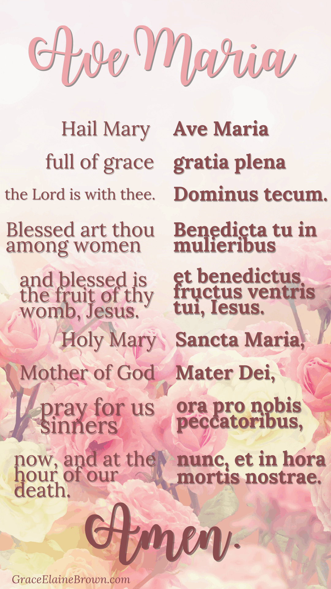 7 Free Catholic Wallpapers To Help You Learn the Latin Our father and ...