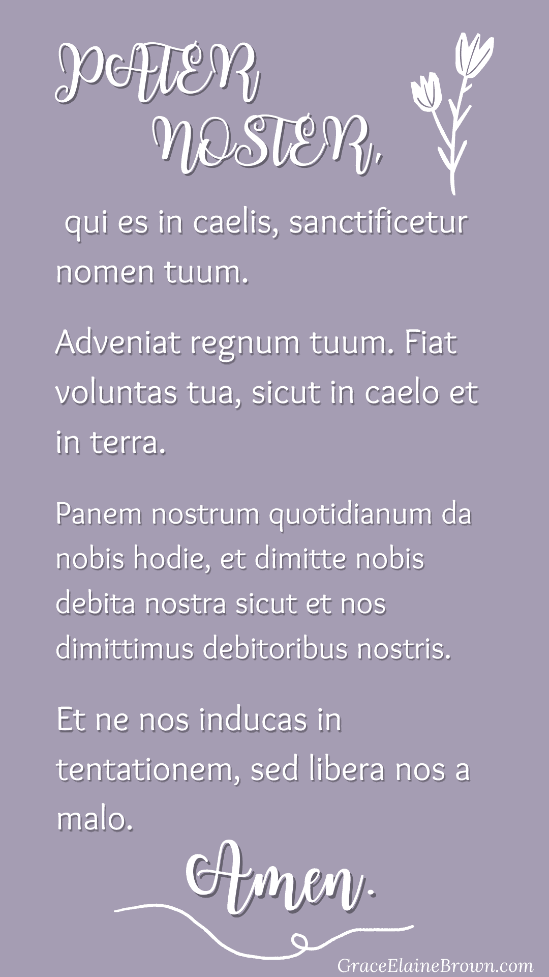 7 Free Catholic Wallpapers To Help You Learn the Latin Our father and ...