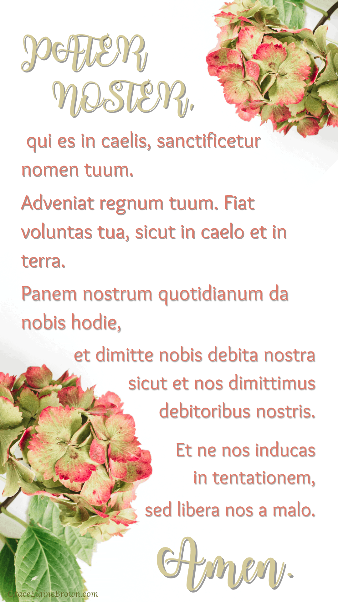 7 Free Catholic Wallpapers To Help You Learn the Latin Our father and ...